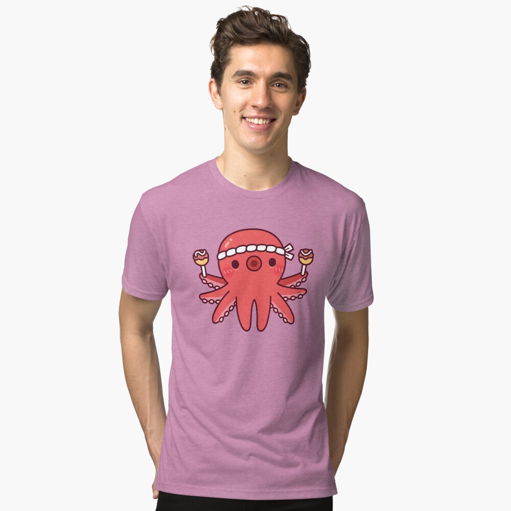 "Cute Octopus With Japanese Takoyaki Balls" Sticker for Sale by ...
