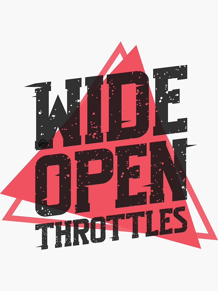 "Wide Open Throttle - Triangle (Red)" Sticker for Sale by WOTclub ...