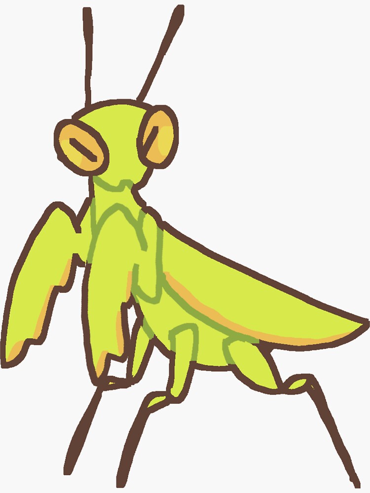 "praying mantis" Sticker for Sale by squidberry | Redbubble