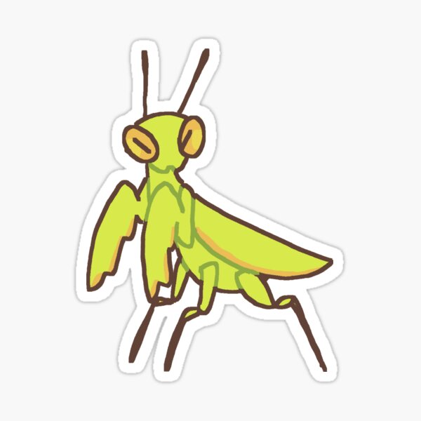 "praying mantis" Sticker for Sale by squidberry | Redbubble