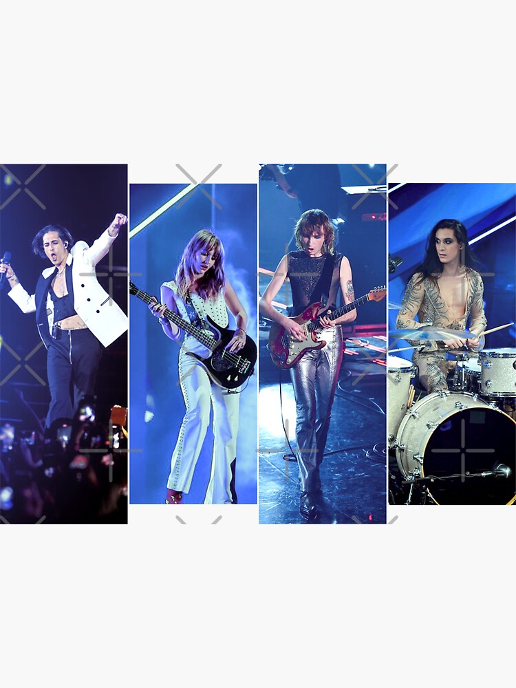 "MANESKIN, maneskin, måneskin" Sticker for Sale by rhei29 | Redbubble