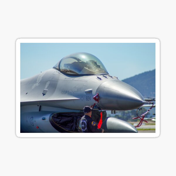 "F-16 Fighting Falcon" Sticker for Sale by rossacampbell | Redbubble