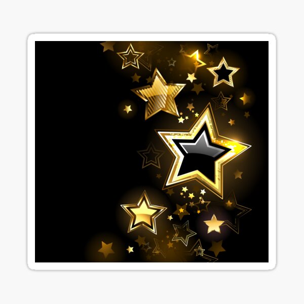 "Shiny Gold Star ( Golden Stars )" Sticker for Sale by Blackmoon9 ...