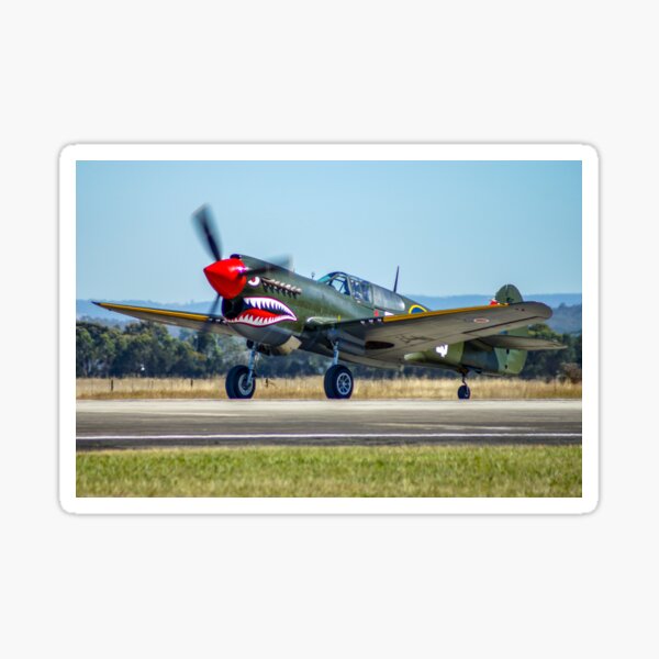 "VH-ZOC Curtiss P-40N Warhawk" Sticker for Sale by Ross Campbell ...