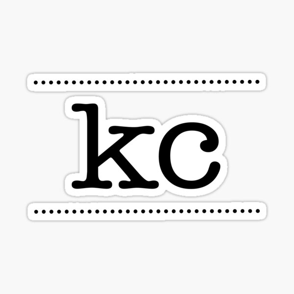 "kc" Sticker for Sale by emkatzzz | Redbubble