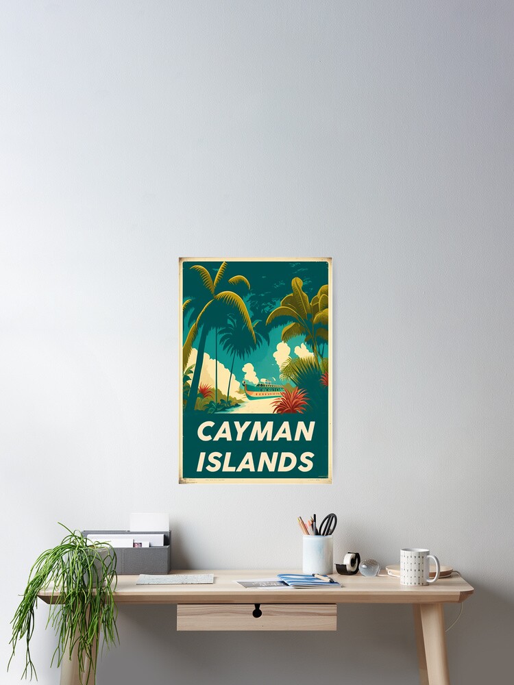 "Cayman Islands Vintage Travel Art Poster" Poster for Sale by ...