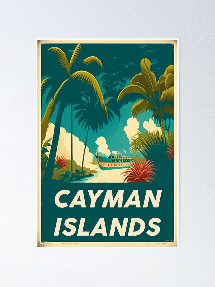 "Cayman Islands Vintage Travel Art Poster" Poster for Sale by ...