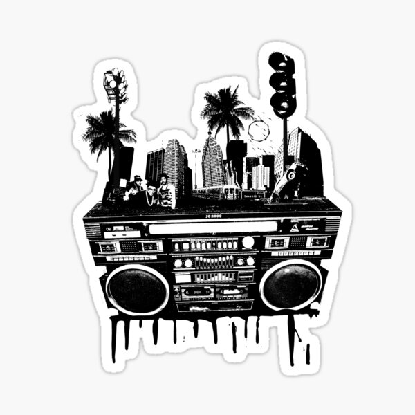 "ghetto" Sticker by skoolyp | Redbubble