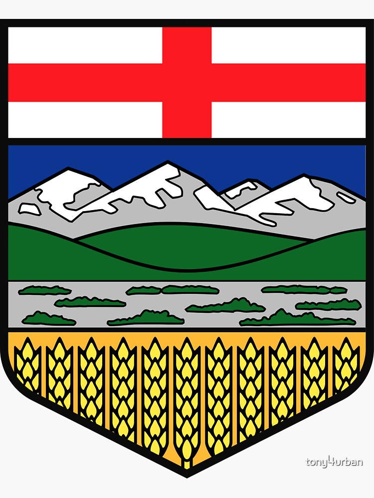 "Alberta Flag symbol" Sticker for Sale by tony4urban | Redbubble
