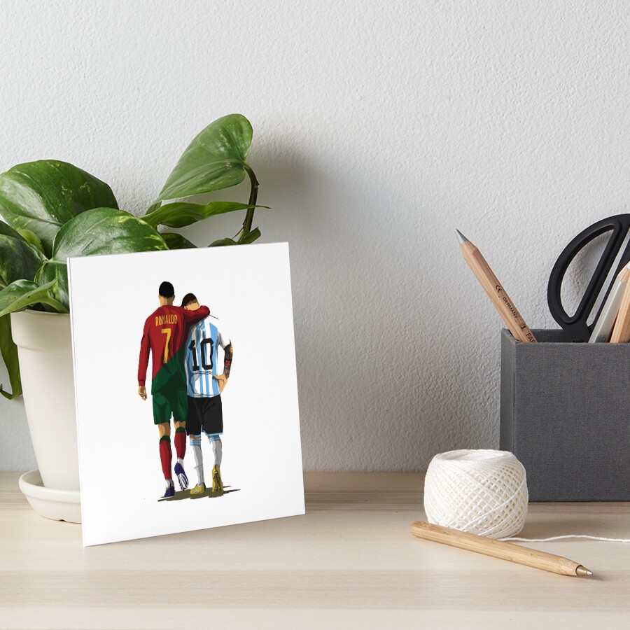 "Messi Ronaldo Chit Chat Illustration" Poster for Sale by Lara Samuel ...