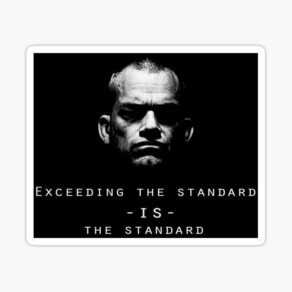 " Exceeding the standard is the standard" Sticker for Sale by Lowgik ...