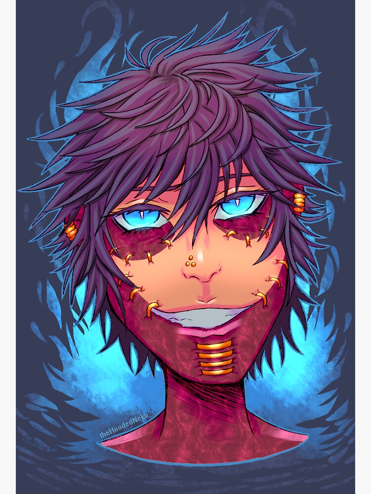 "Dabi Black Hair / MHA / BNHA" Sticker for Sale by theHoodedNeku ...