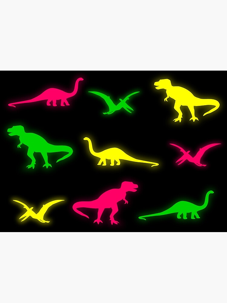 "Neon Dinosaurs" Poster for Sale by christinaashman | Redbubble
