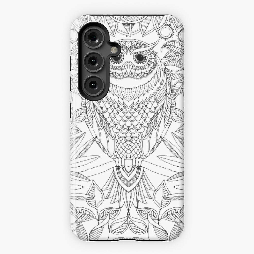 "Coloring for adult: owl" Canvas Print by Yuna26 | Redbubble