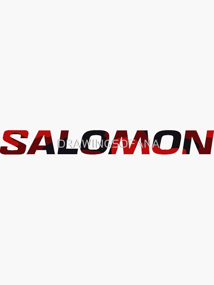 "Salomon - Red camo" Sticker for Sale by DRAWINGSOFANA | Redbubble