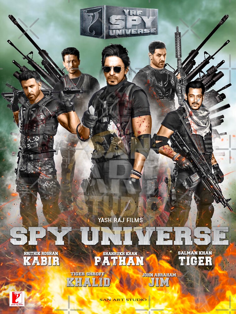 "Pathan art Spy Universe, shahrukh khan, Hrithik Roshan, Tiger Shroff ...