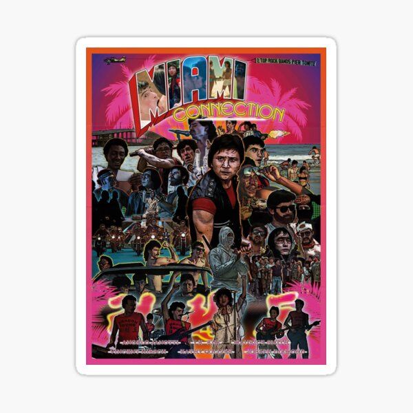 "Miami Connection" Sticker by leonardkafka | Redbubble