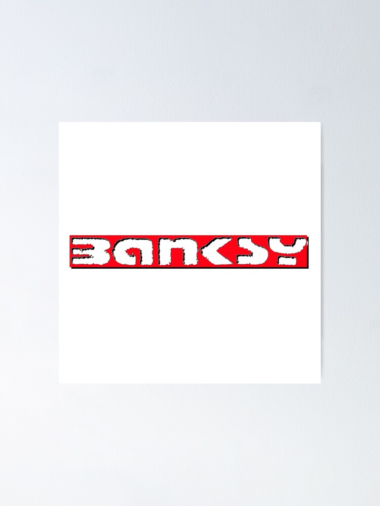 "Banksy Logo Red / Black" Poster by delidigital | Redbubble