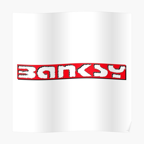 "Banksy Logo Red / Black" Poster by delidigital | Redbubble