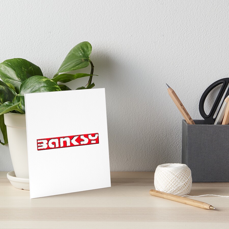 "Banksy Logo Red / Black" Art Board Print by delidigital | Redbubble