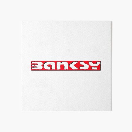 "Banksy Logo Red / Black" Art Board Print by delidigital | Redbubble