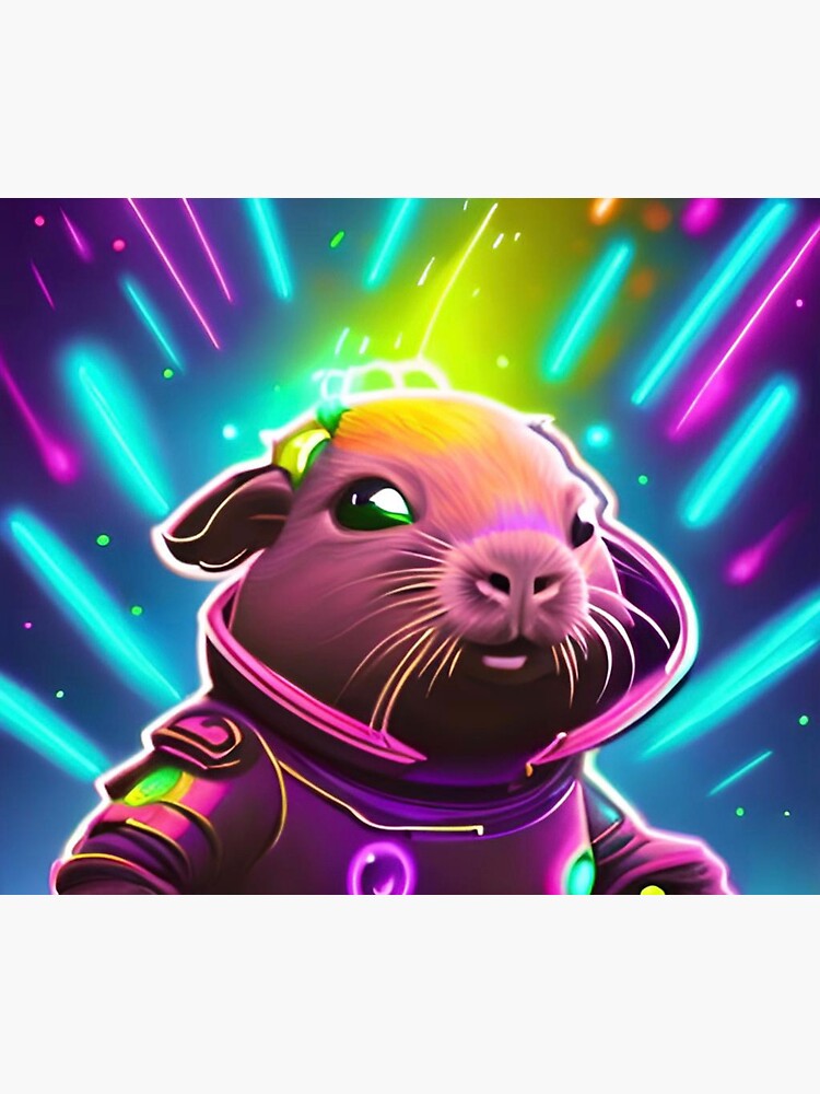 "Neon Alien Guinea Pig. Galactic Major Guinea Pig." Sticker for Sale by ...