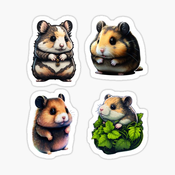 "Cute hamster, pet, sticker set" Sticker for Sale by boom-art | Redbubble