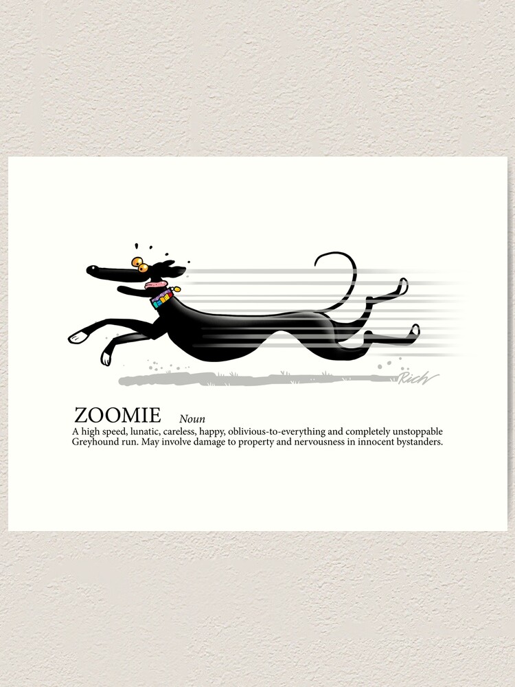 "Greyhound Zoomie" Art Print for Sale by RichSkipworth | Redbubble
