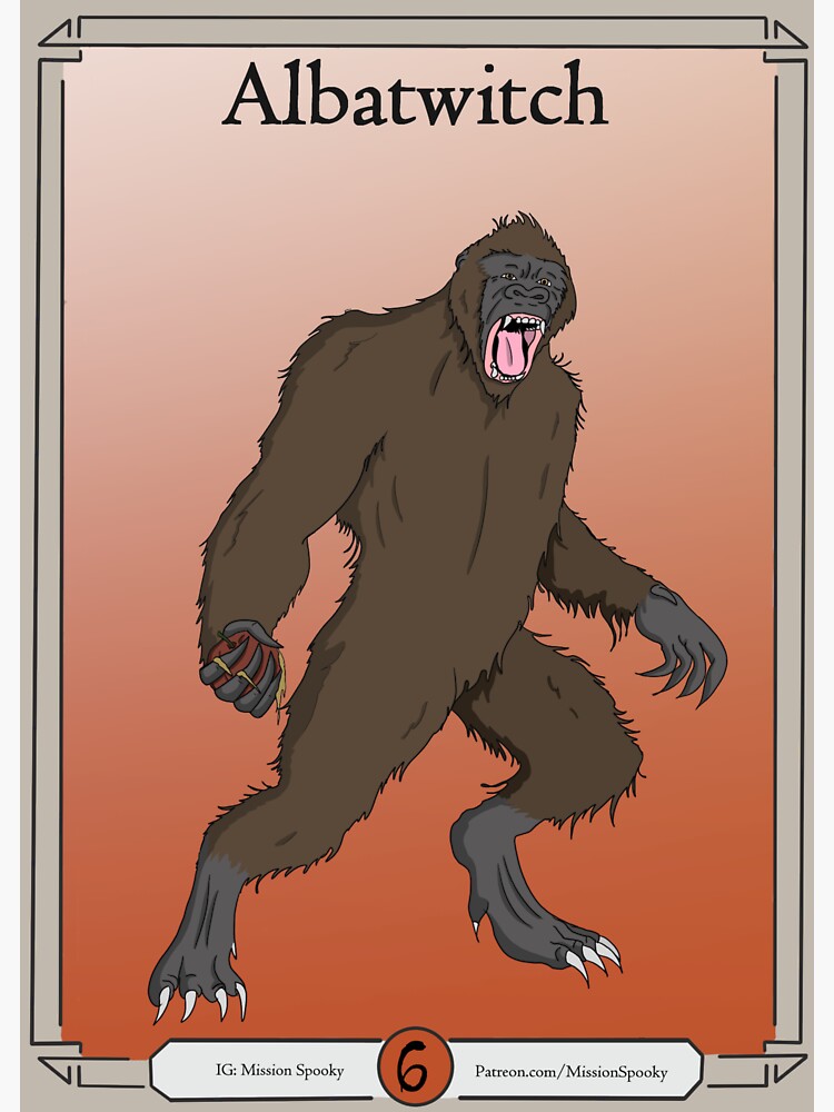 "Albatwitch Art Card" Sticker for Sale by MissionSpooky | Redbubble