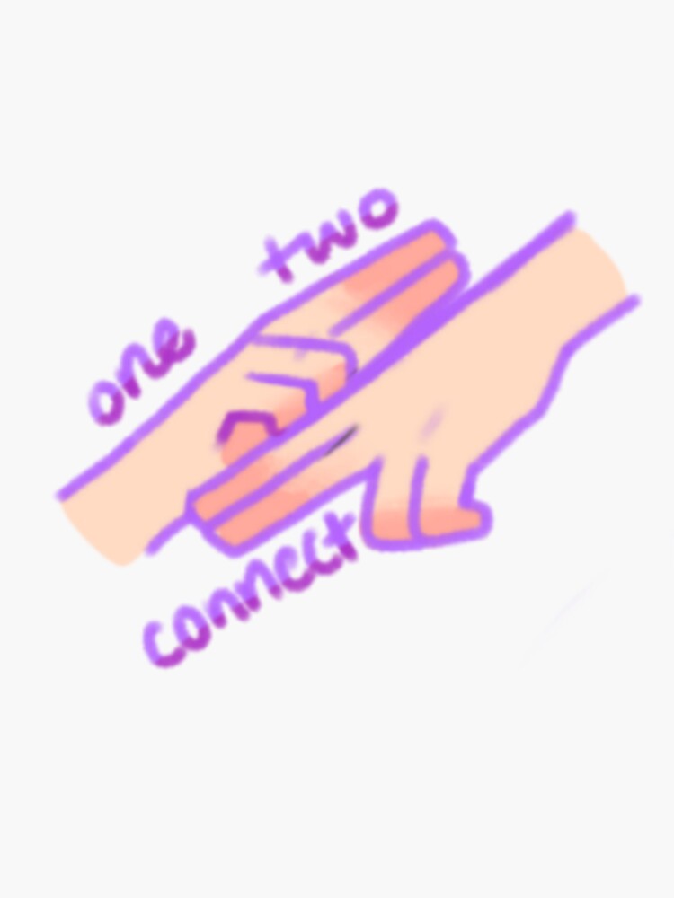 "One Two Connect Enha Hands Logo" Sticker for Sale by Abby Warren ...