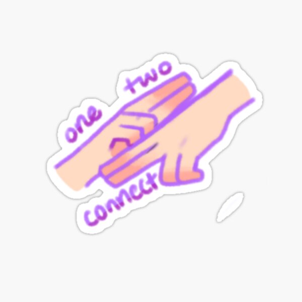 "One Two Connect Enha Hands Logo" Sticker for Sale by Abby Warren ...