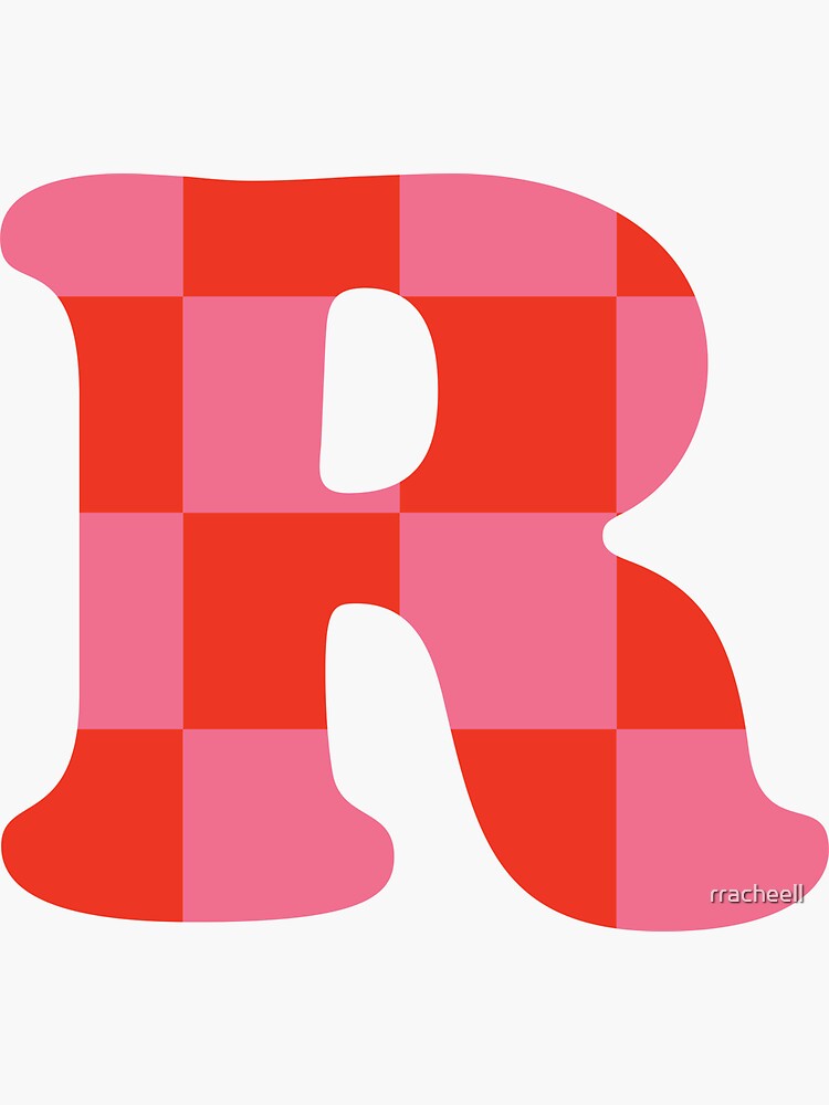 "R - Bold Letter | Pink & Red" Sticker for Sale by rracheell | Redbubble