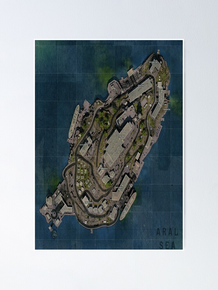 "Rebirth island Map - Caldera Map - Verdansk Map" Poster for Sale by ...