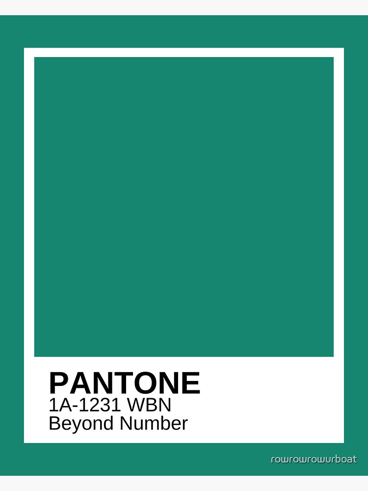 "WBN Beyond Number Pantone" Sticker for Sale by rowrowrowurboat | Redbubble