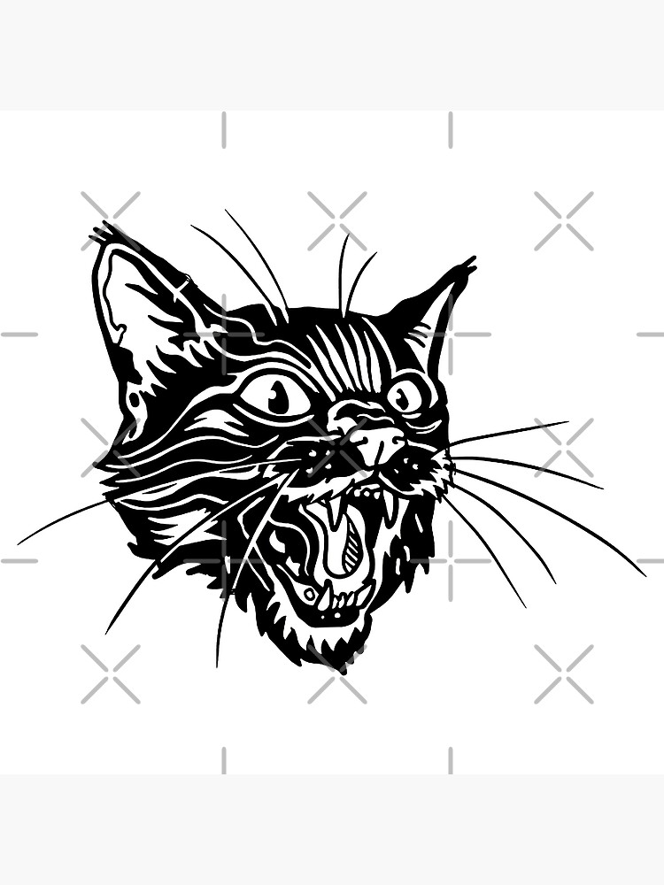 Tatouage De Chat Noir Traditionnel