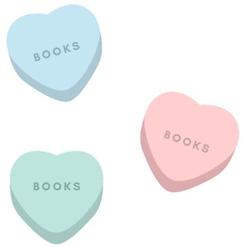 "books candy hearts" Sticker for Sale by Smile08 | Redbubble