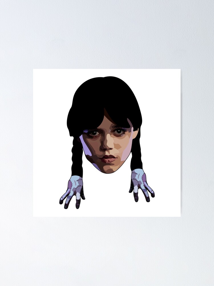 "Wednesday Addams drawing" Poster for Sale by Blondiabshop | Redbubble