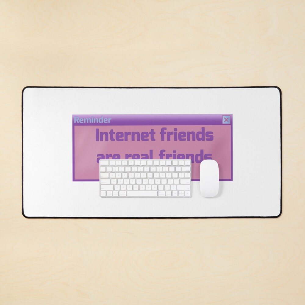 "Internet friends are real (Y2K pastel computer popup)" Sticker for ...