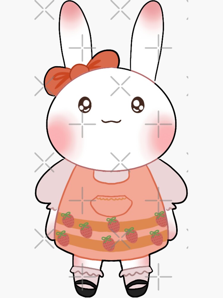 "Strawberry Bunny" Sticker for Sale by PhongCots-Art | Redbubble