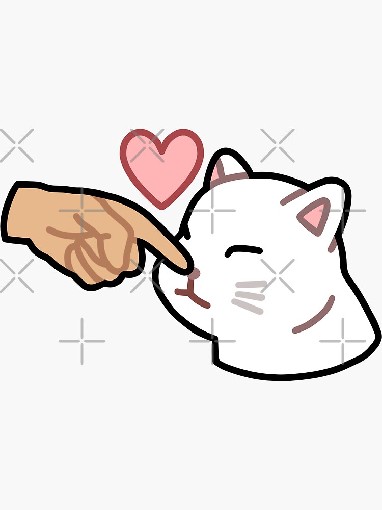 "Boop Cat (White)" Sticker for Sale by PhongCots-Art | Redbubble