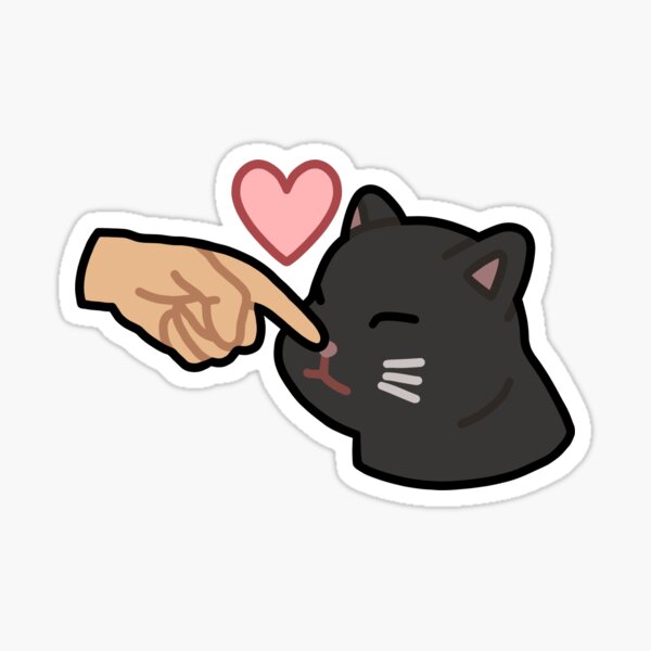 "Boop Cat (Black)" Sticker for Sale by PhongCots-Art | Redbubble