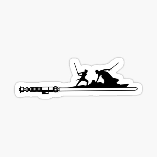 "Lightsaber Battle" Sticker for Sale by JDIllustrations | Redbubble