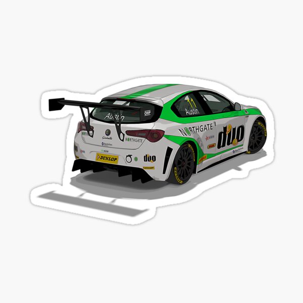 "BTCC Giulietta Rob Austin" Sticker for Sale by 939Corse | Redbubble