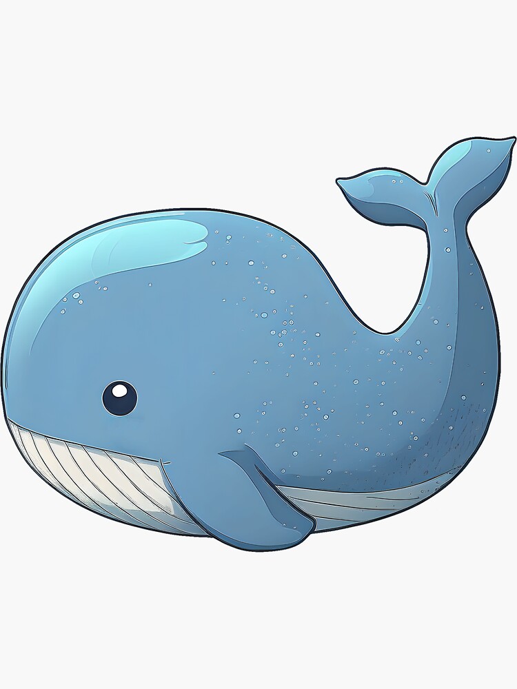 "Splash Light Blue Whale" Sticker for Sale by CutePlanetEarth | Redbubble