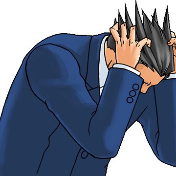 "Phoenix Wright Doomed Pose HD" Sticker for Sale by vivianby | Redbubble