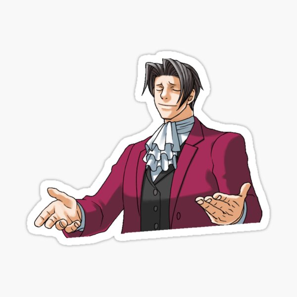 "Edgeworth Smug Pose HD" Sticker for Sale by vivianby | Redbubble