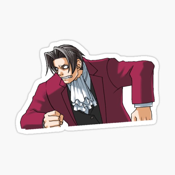 "Edgeworth Distressed Pose HD" Sticker for Sale by vivianby | Redbubble