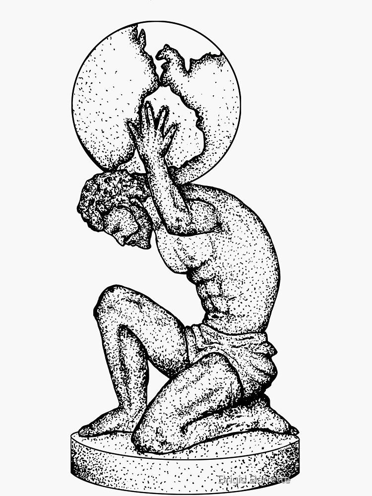 "Atlas Holding the World Percy Jackson (book 3)" Sticker for Sale by ...