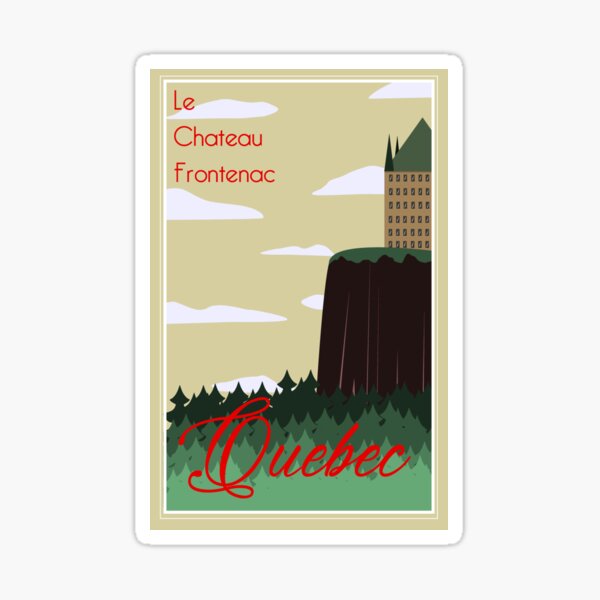 "Quebec Travel Poster" Sticker by NicoleIM | Redbubble