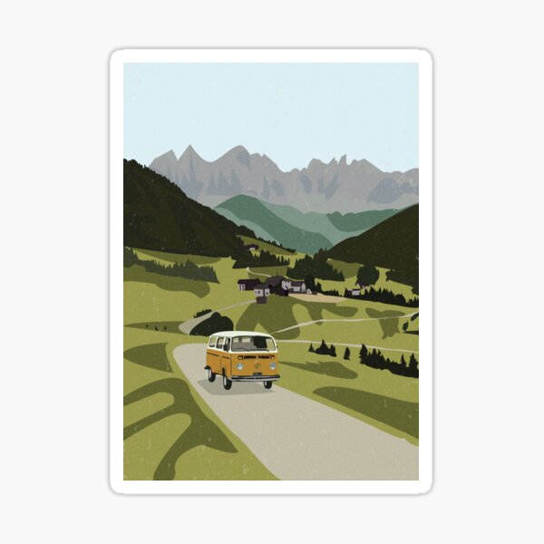 "Beautiful Hill View" Sticker for Sale by ShirleySexton | Redbubble